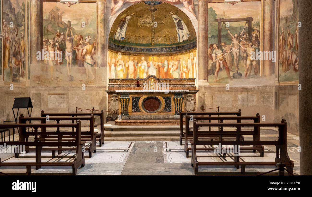 The Interior of The Basilica di Santo Stefano Rotondo al Celio in Rome ...