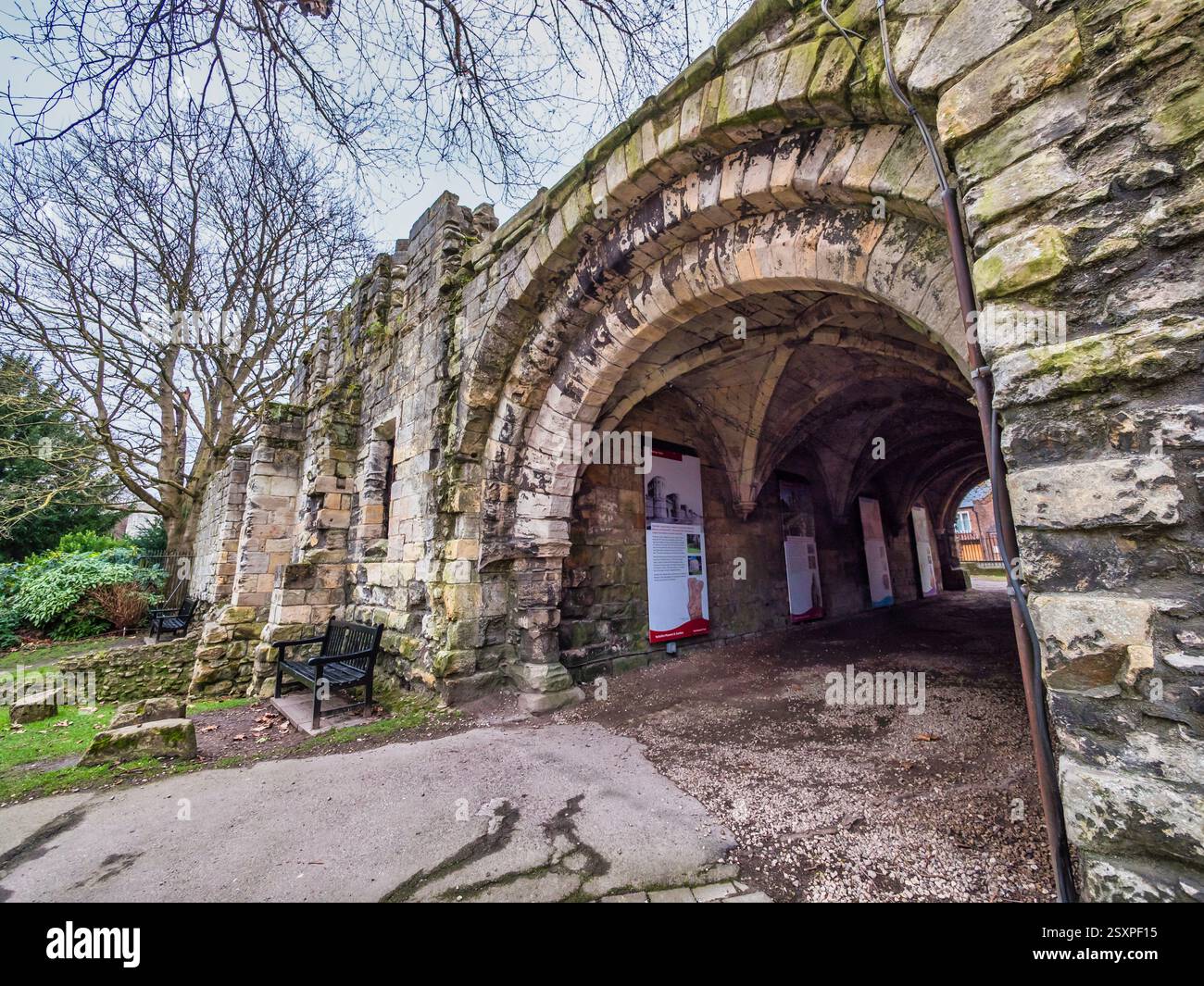 The image is of the 12th century ruins and of what remains of the ...
