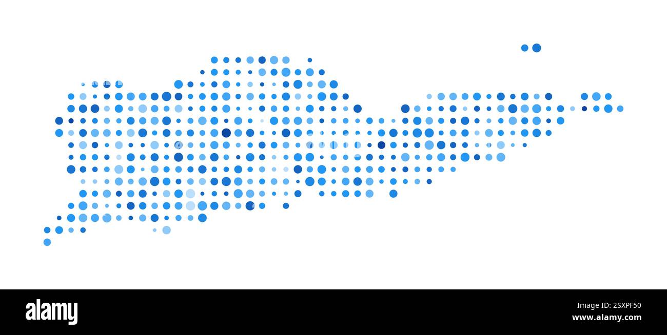 Saint Croix Dot Map. Island Digital Style Shape. Saint Croix vector ...