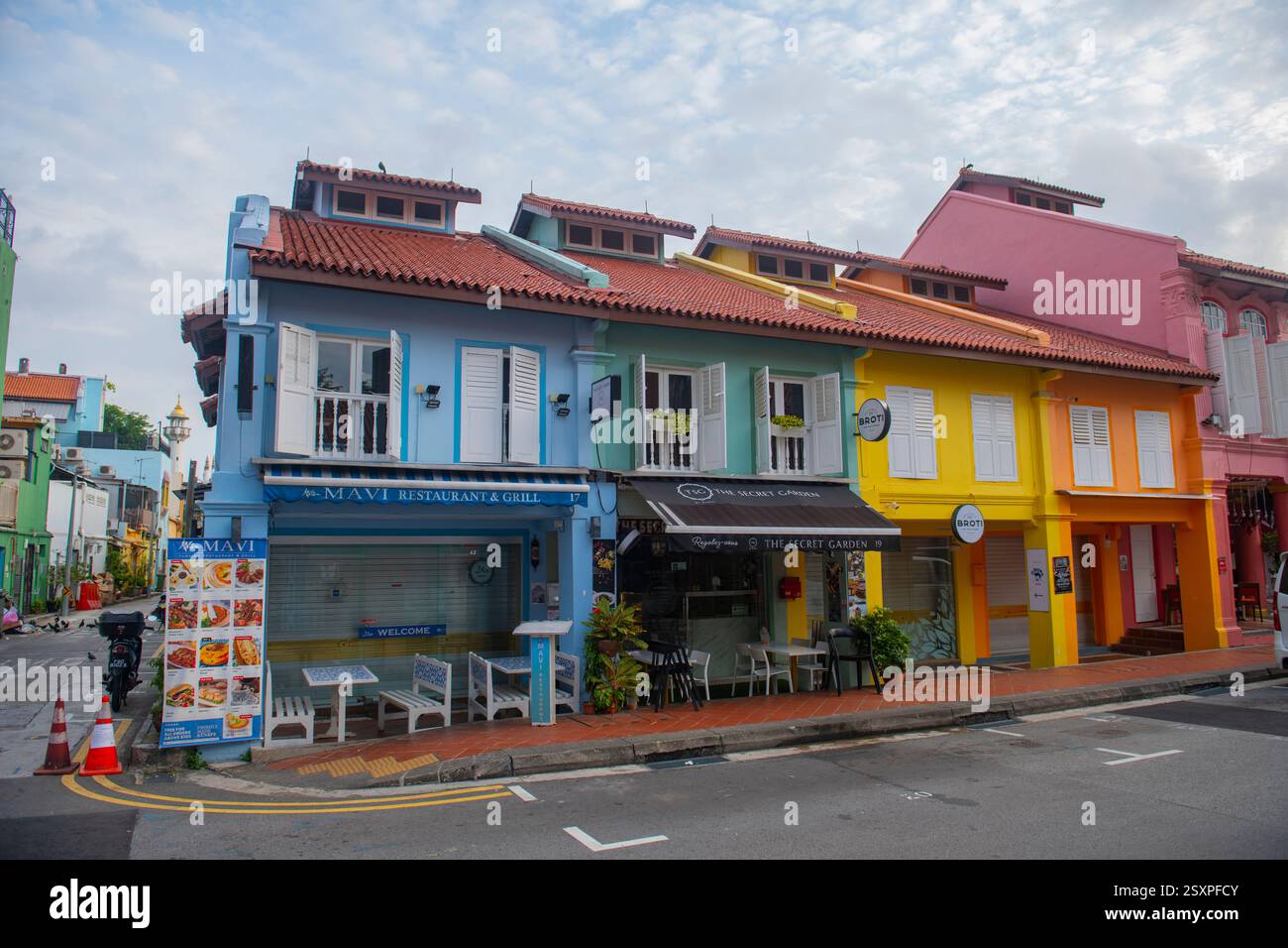 Historic commercial buildings on Baghdad Street at Arab Street in ...