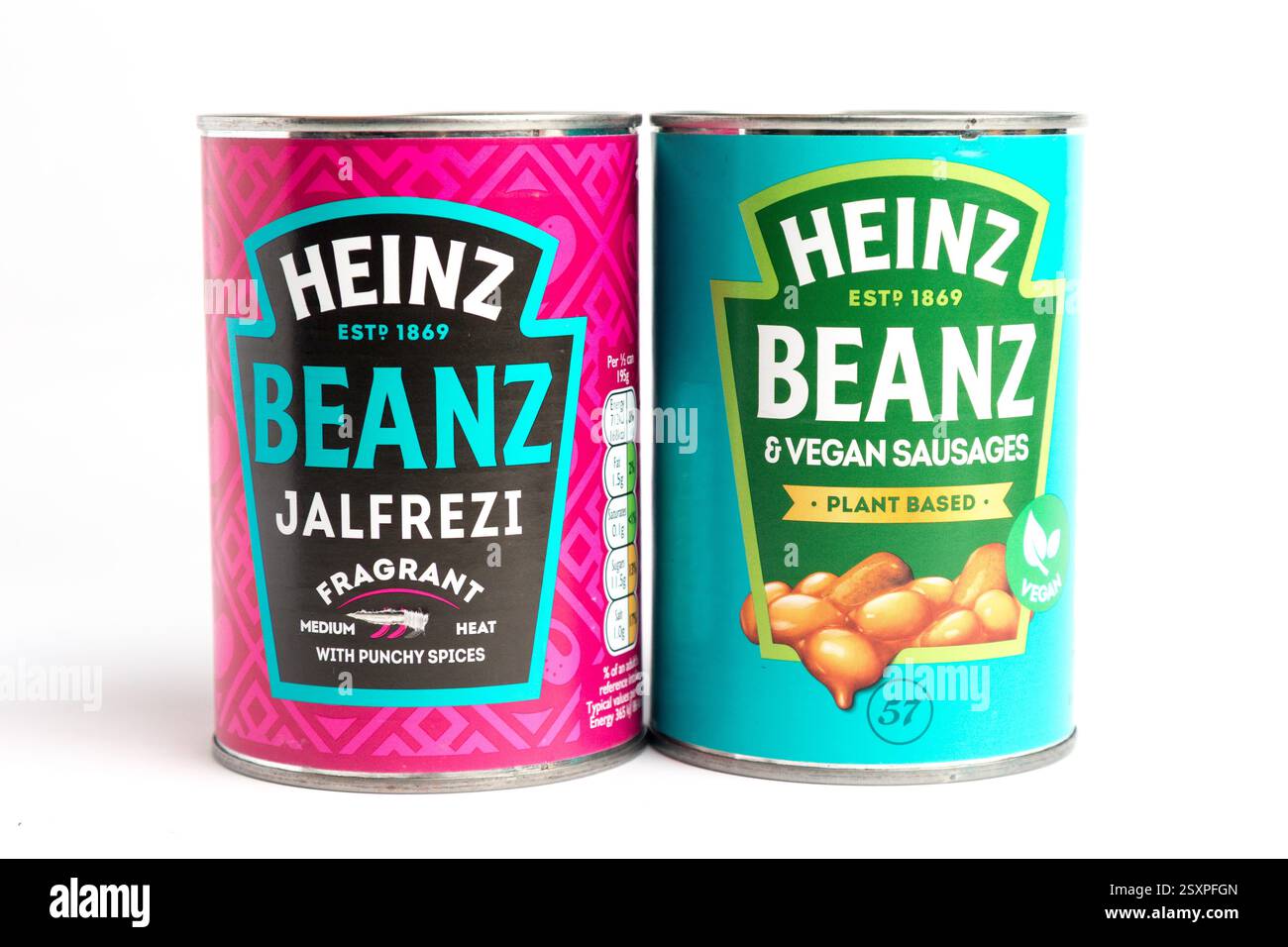 London, United Kingdom 25th February 2025 :- Tins of Heinz Baked Beans ...
