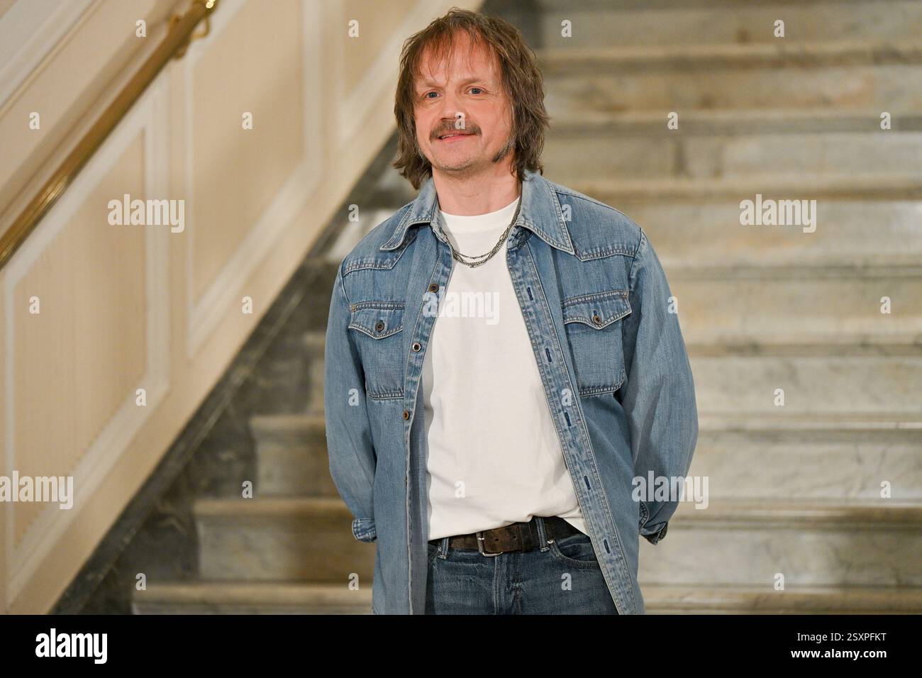 Roma, Lazio. 25th Feb, 2025. Tom Shankland during the Tv series Netflix ...