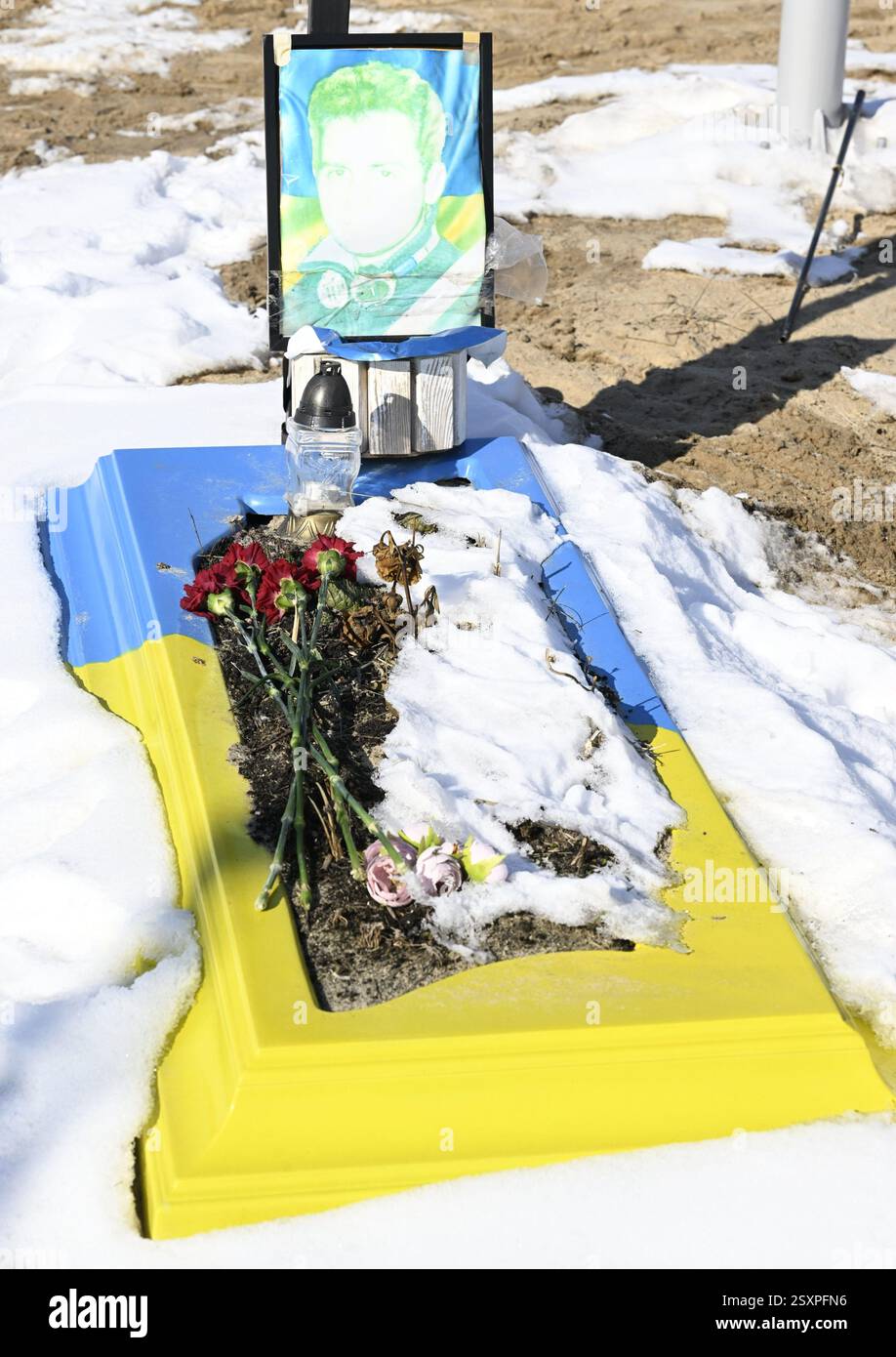 Irpin, Ukraine. 25th Feb, 2025. Graves of fallen Ukrainian soldiers at ...