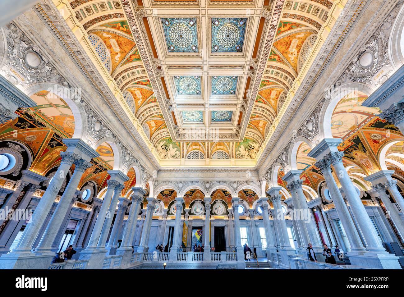 Washington dc library of congress great hall staircase hi-res stock ...