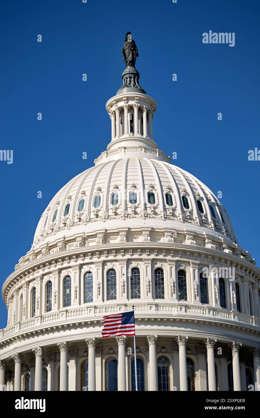 WASHINGTON DC, United States — The dome of the United States Capitol ...