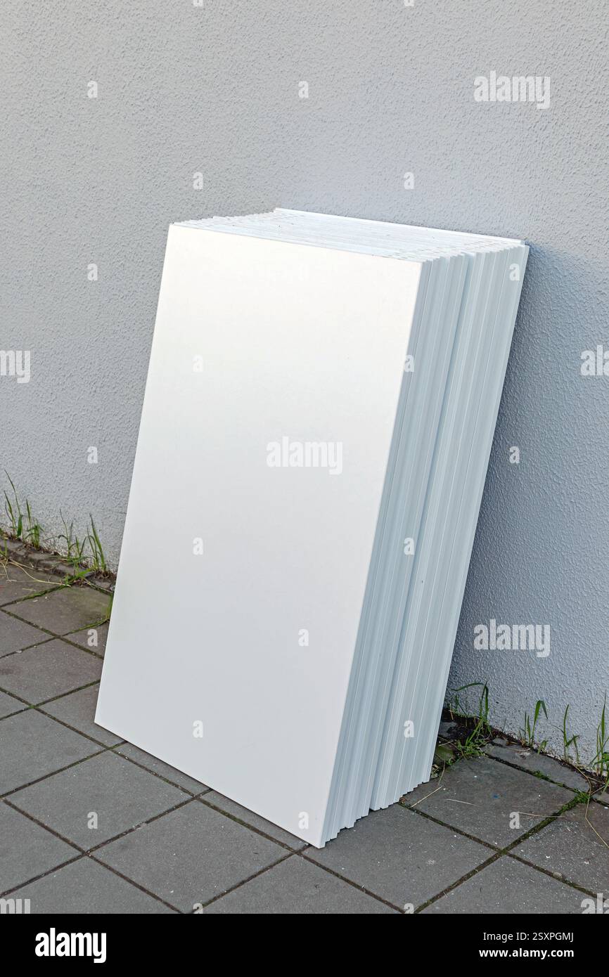 New Thick White Plastic Panels Solid Sheets Material Stock Photo - Alamy