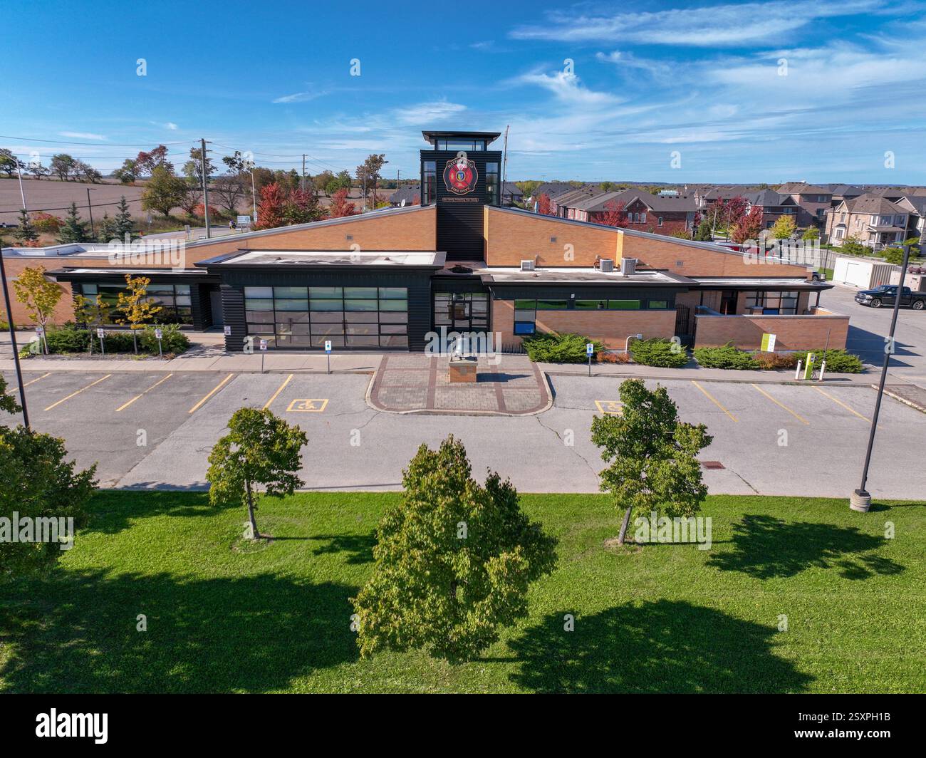 Halton Hills Ontario Canada, October 12, 2024 - Elevated autumn view of ...