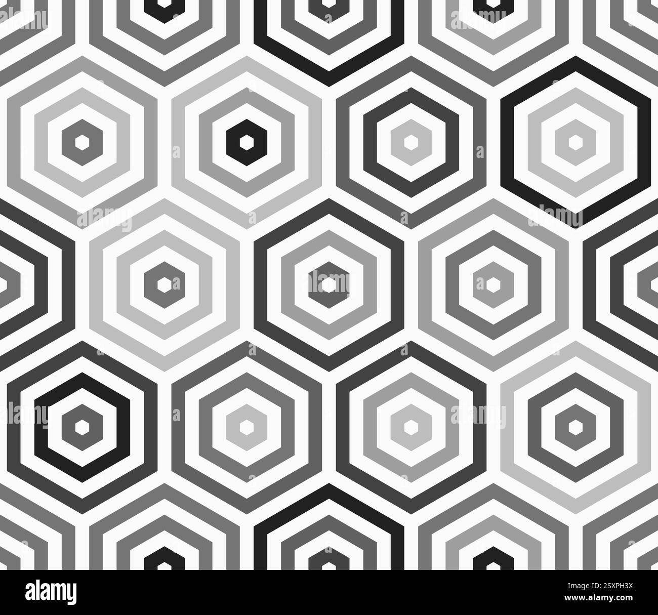 Mosaic hexagon shapes background. Stacked hexagon bold mosaic cell. Grey color tones. Large ...