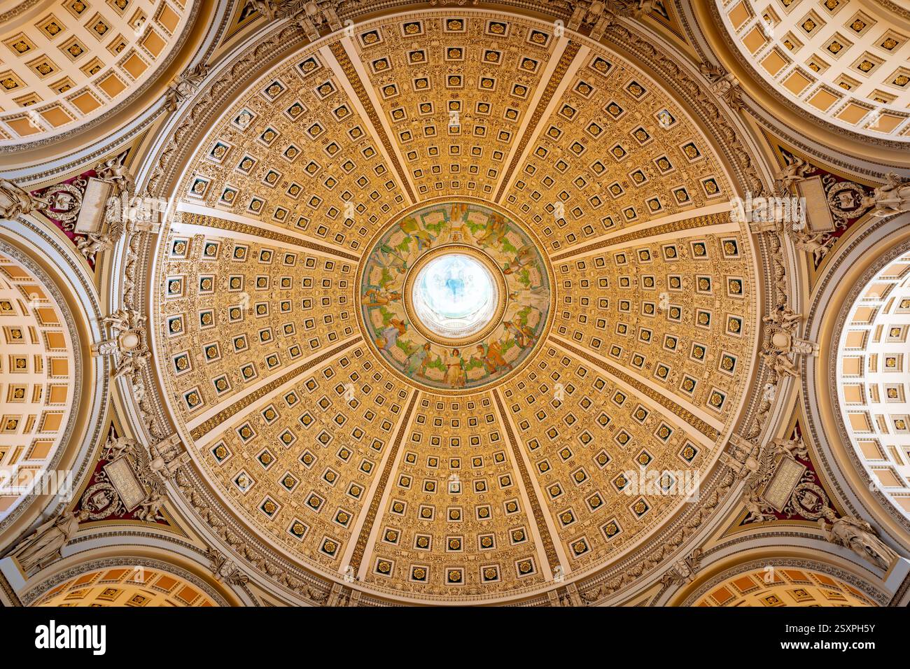 Jefferson building human understanding painting hi-res stock ...