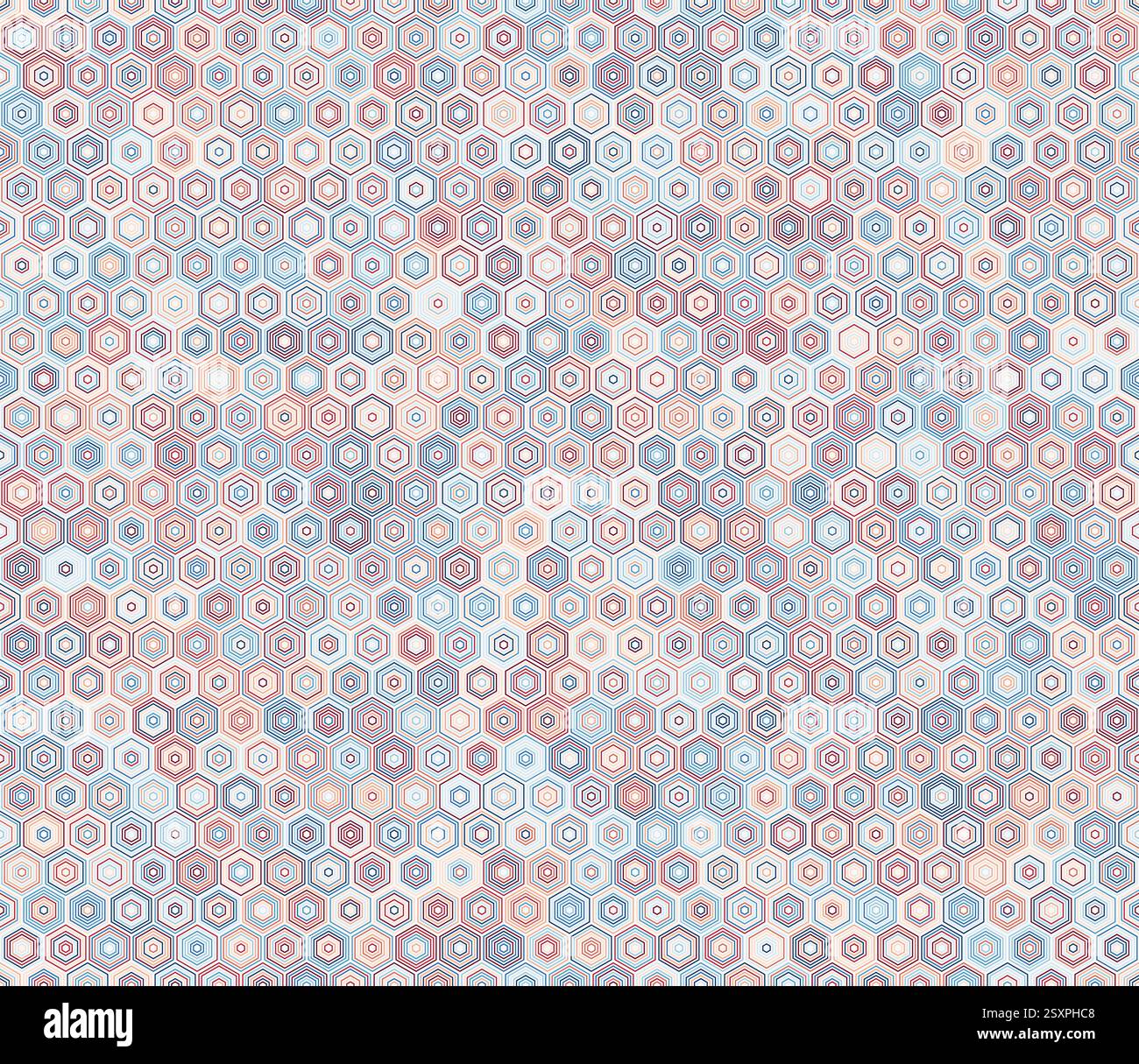 Geometric shapes background. Stacked hexagons mosaic pattern. Hexagon shapes. Multiple tones ...