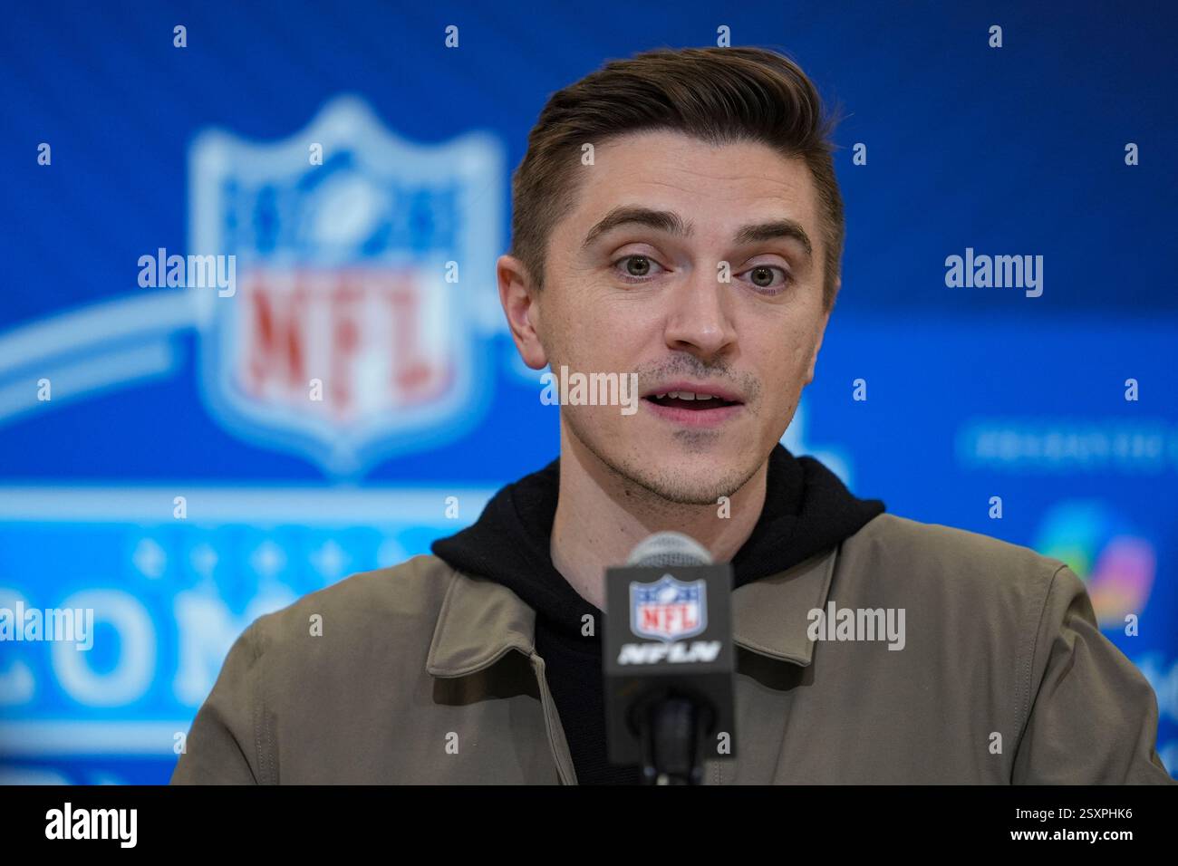 Jacksonville Jaguars general manager James Gladstone speaks during a ...