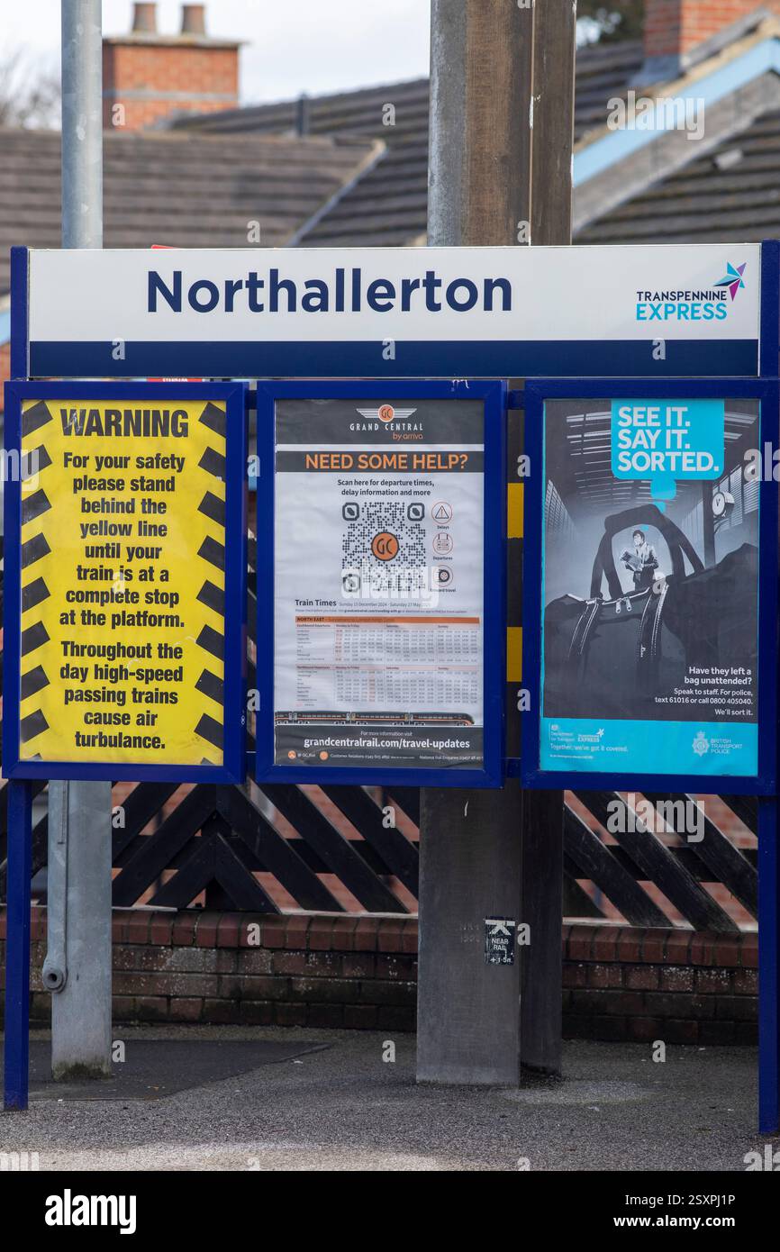 Northallerton railway station is on the East Coast Main Line serving ...