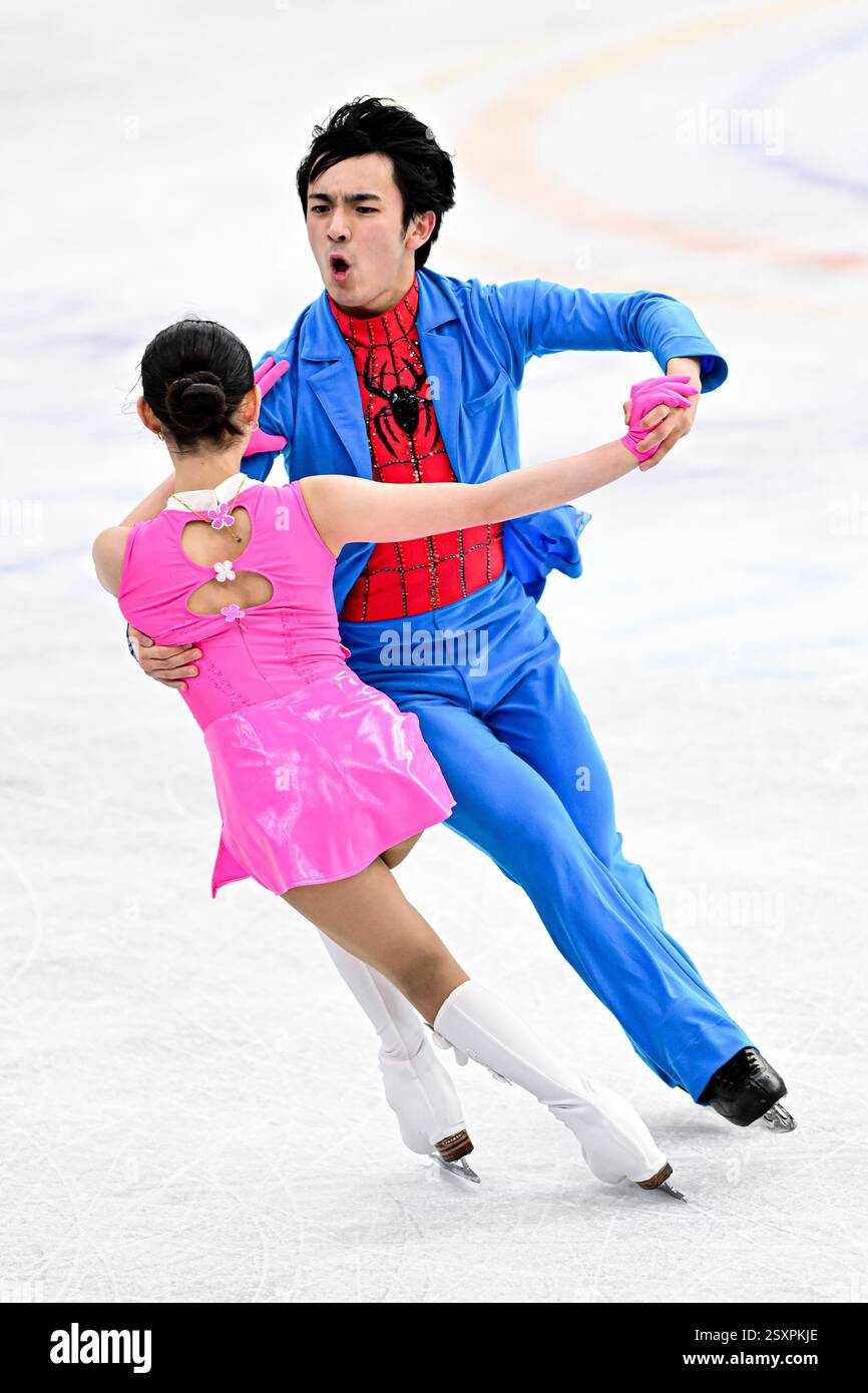 Sara KISHIMOTO & Atsuhiko TAMURA (JPN), during Junior Ice Dance ...