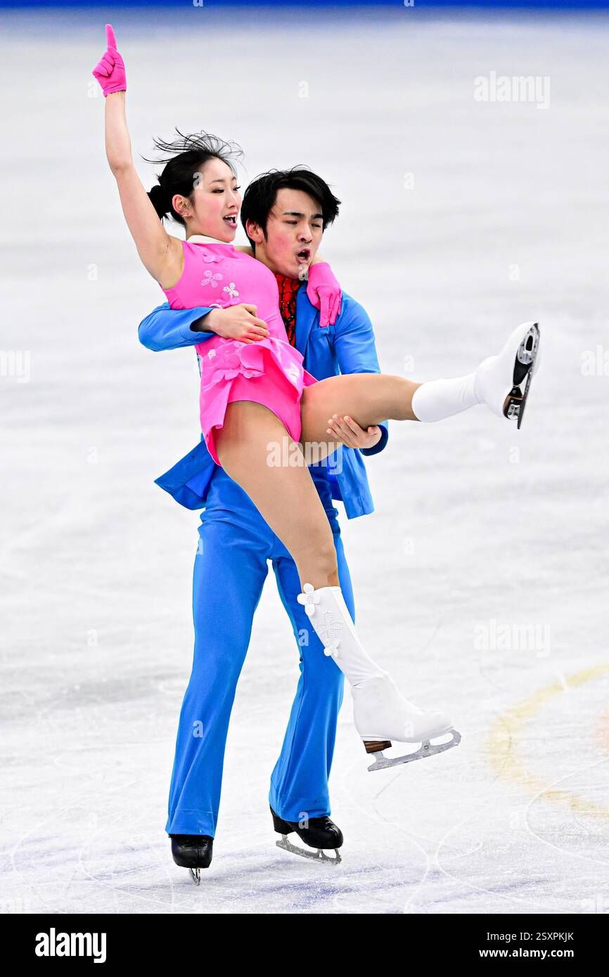 Sara KISHIMOTO & Atsuhiko TAMURA (JPN), during Junior Ice Dance ...