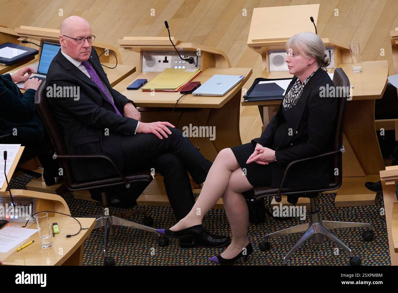 Edinburgh Scotland, UK 25 February 2025. Cabinet Secretary for Finance ...