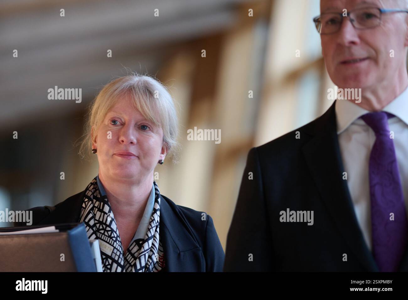 Edinburgh Scotland, UK 25 February 2025. Cabinet Secretary for Finance ...