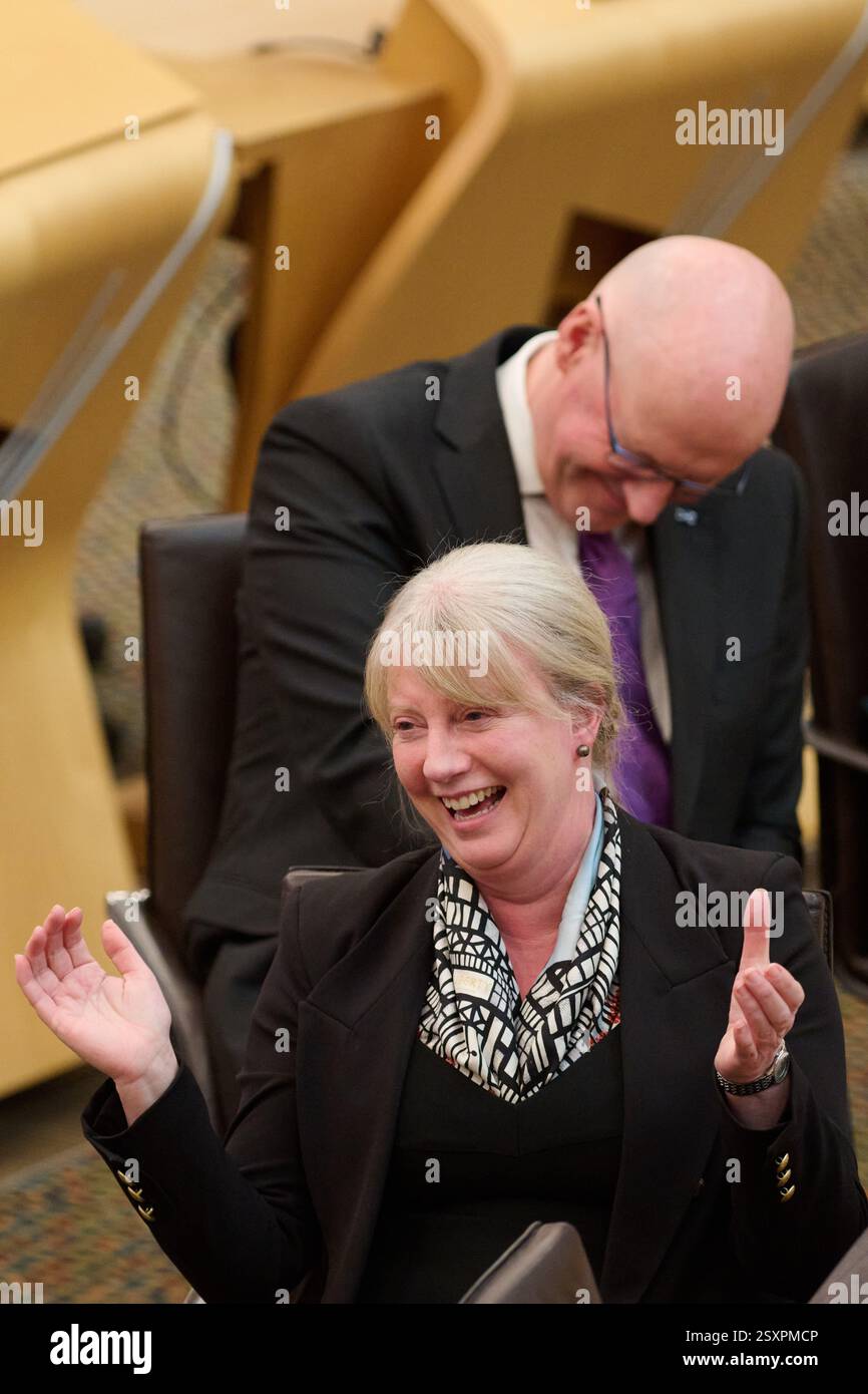 Edinburgh Scotland, UK 25 February 2025. Cabinet Secretary for Finance ...