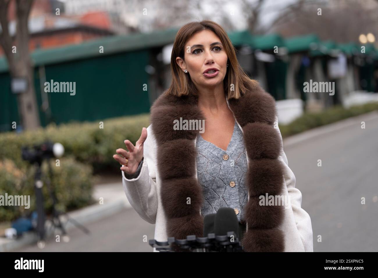 Alina Habba, Counselor to the President speaks to the media outside the ...