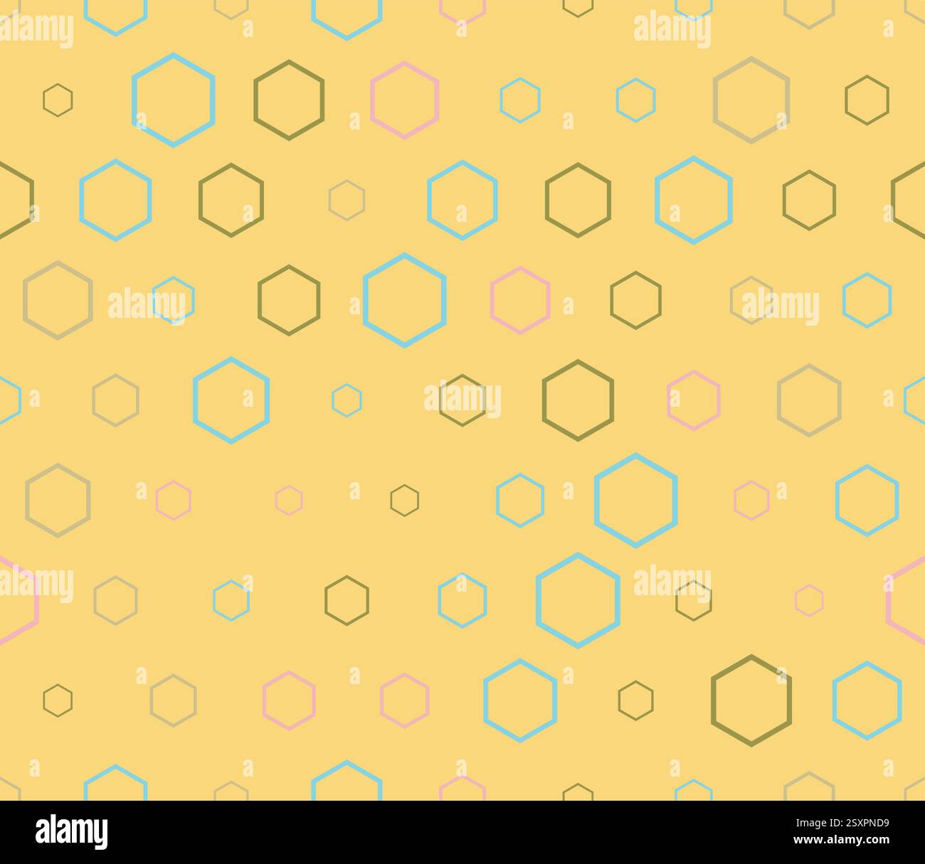 Honeycomb mosaic hexagons background. Multicolored geometric elements of varied size. Hexagon ...