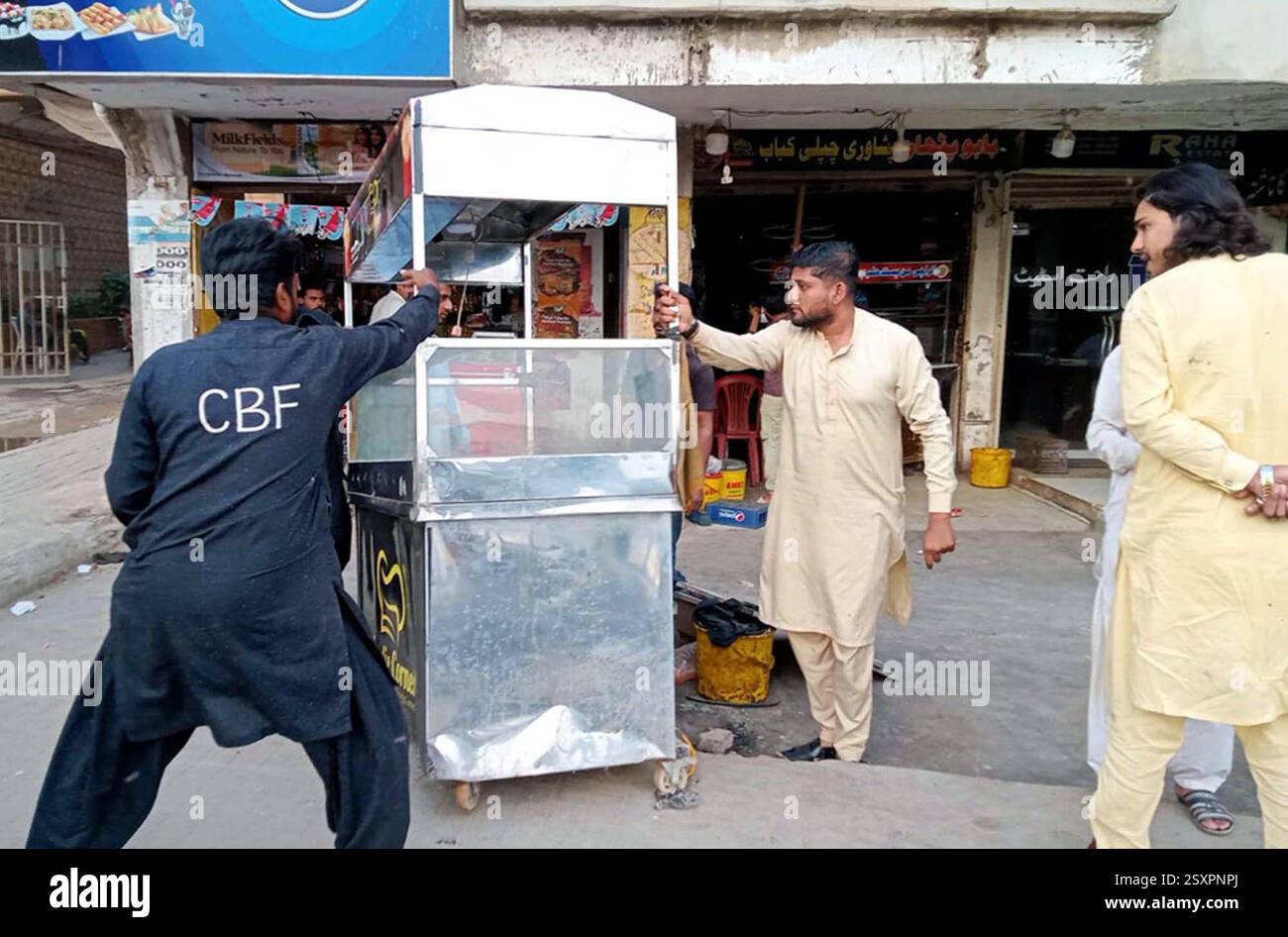 Anti encroachment operation in progress removed illegal encroachment ...