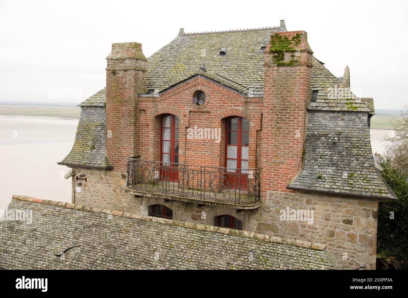 December 12, 2024: Normandy: House in the Mont-Saint-Michel. France ...