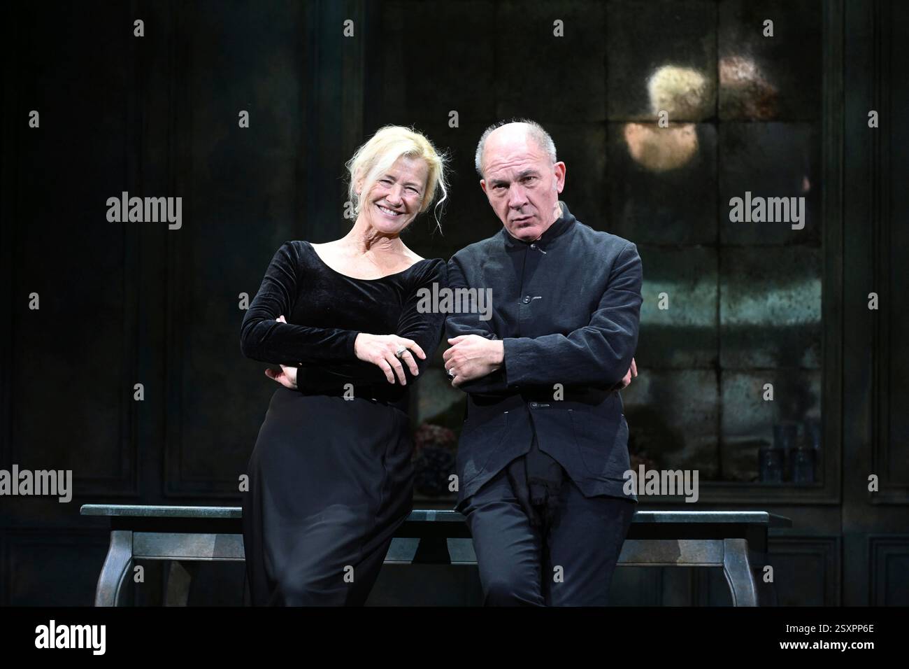 Ana Duato and Dario Grandinetti pose during the photocall of the play 'La Musica', on February ...