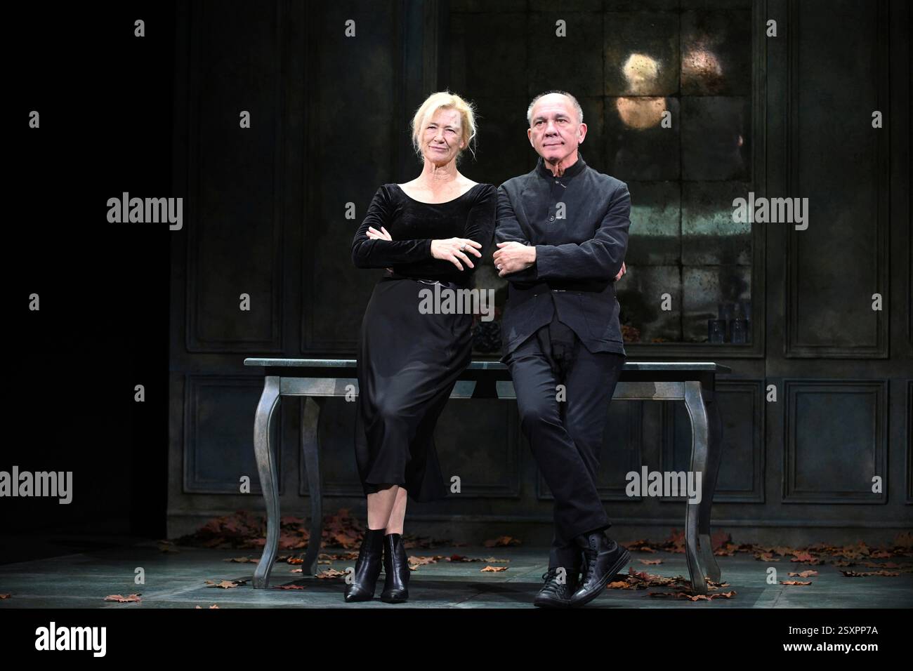 Ana Duato and Dario Grandinetti pose during the photocall of the play 'La Musica', on February ...