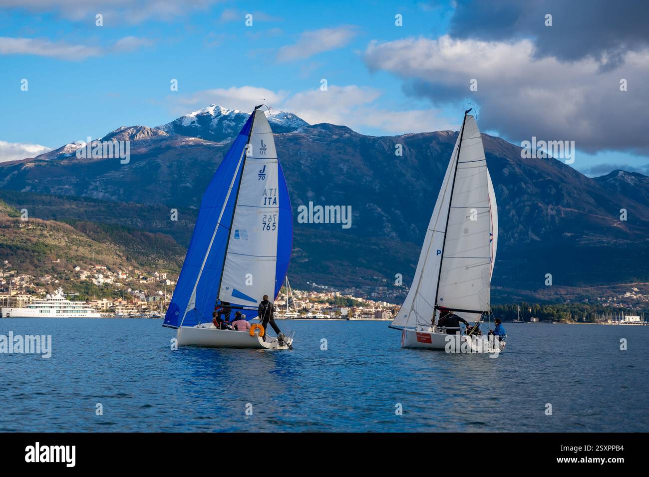 Kotor, Montenegro - January 20, 2025: Two sailing boats with students ...