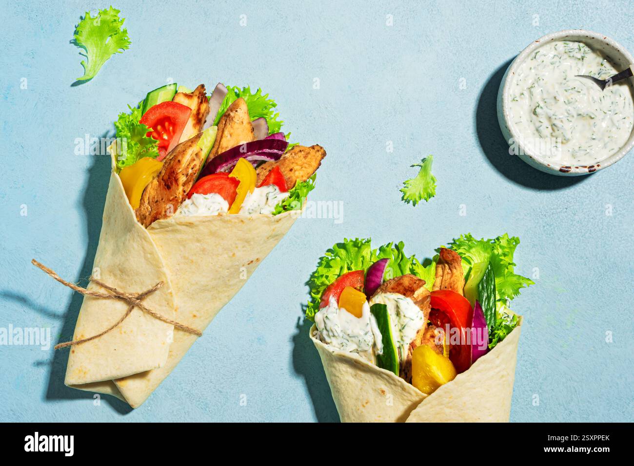 Doner gyro shawarma wraps hi-res stock photography and images - Alamy