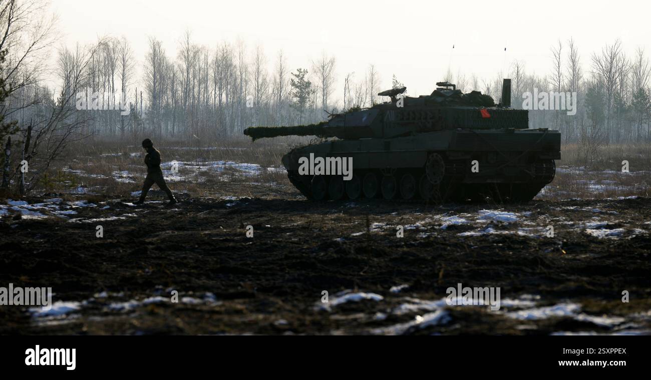 February 25, 2025, Adazi, Vidzeme Region, Latvia: Canadian army Leopard ...