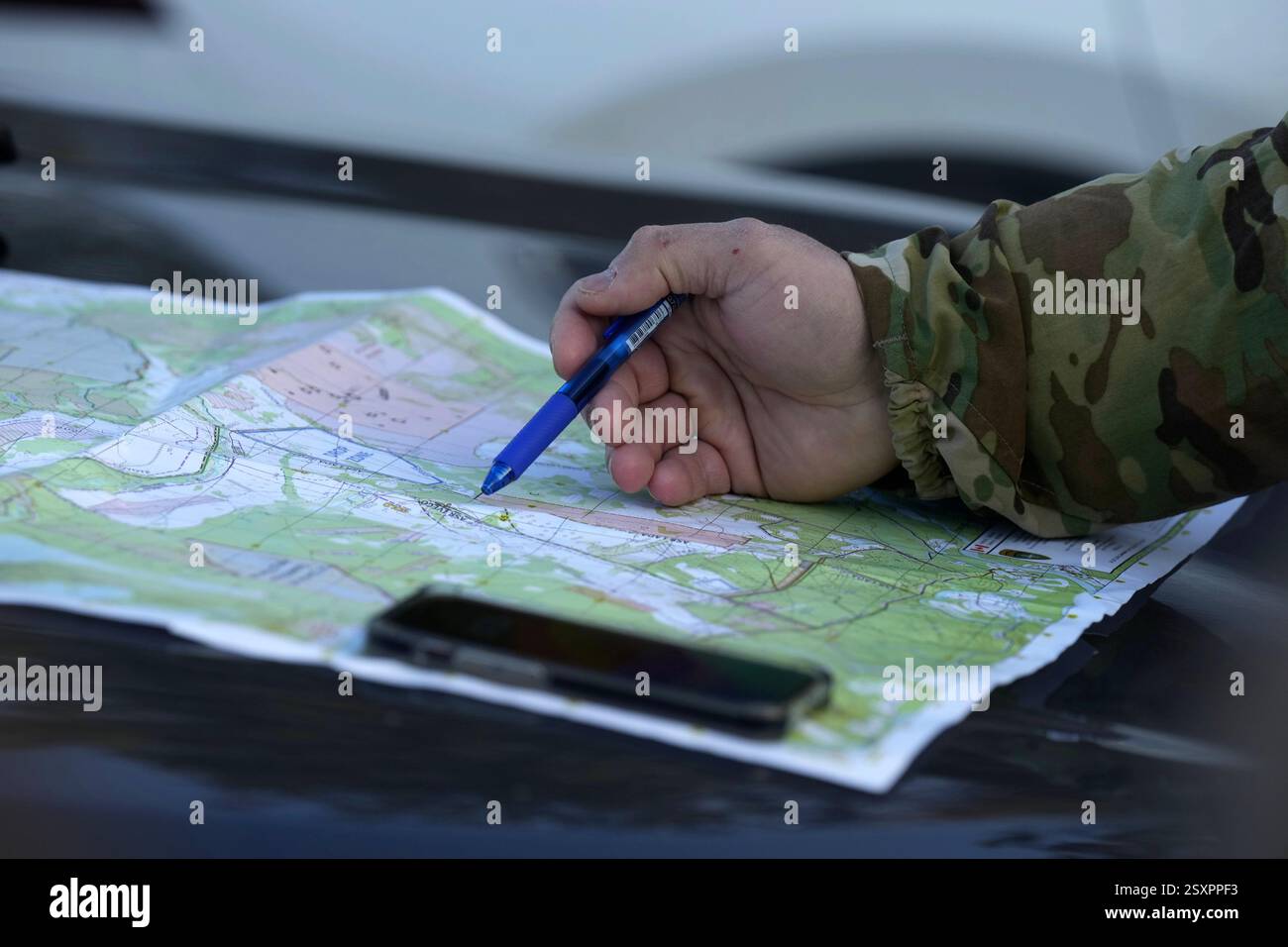 Adazi, Vidzeme Region, Latvia. 25th Feb, 2025. U.S. Army major MANUEL ...