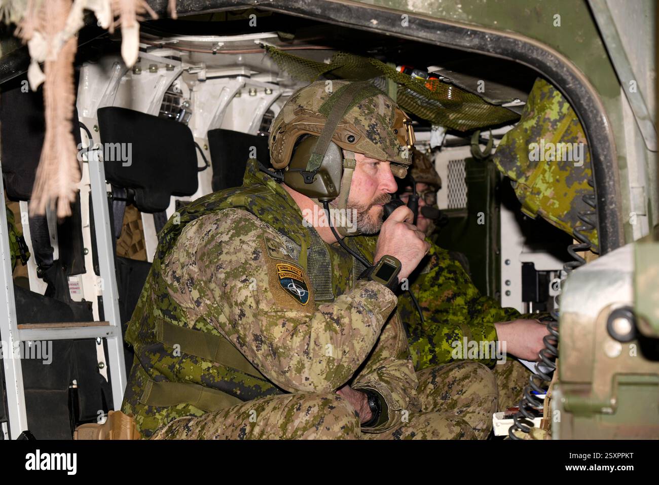 Adazi, Vidzeme Region, Latvia. 25th Feb, 2025. Canadian army Leutenant ...