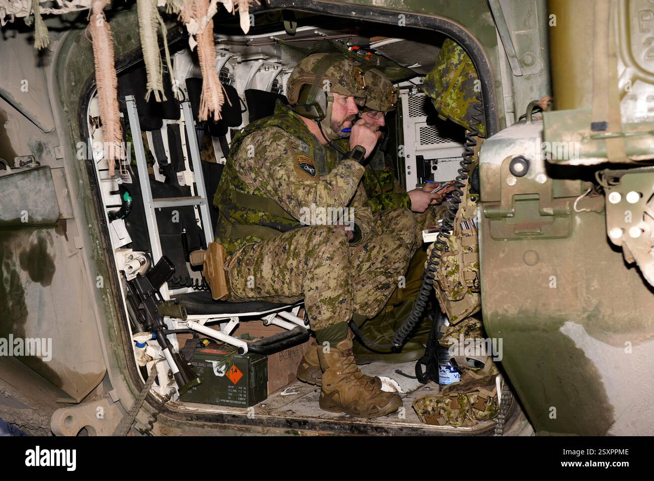 Adazi, Vidzeme Region, Latvia. 25th Feb, 2025. Canadian army Leutenant ...