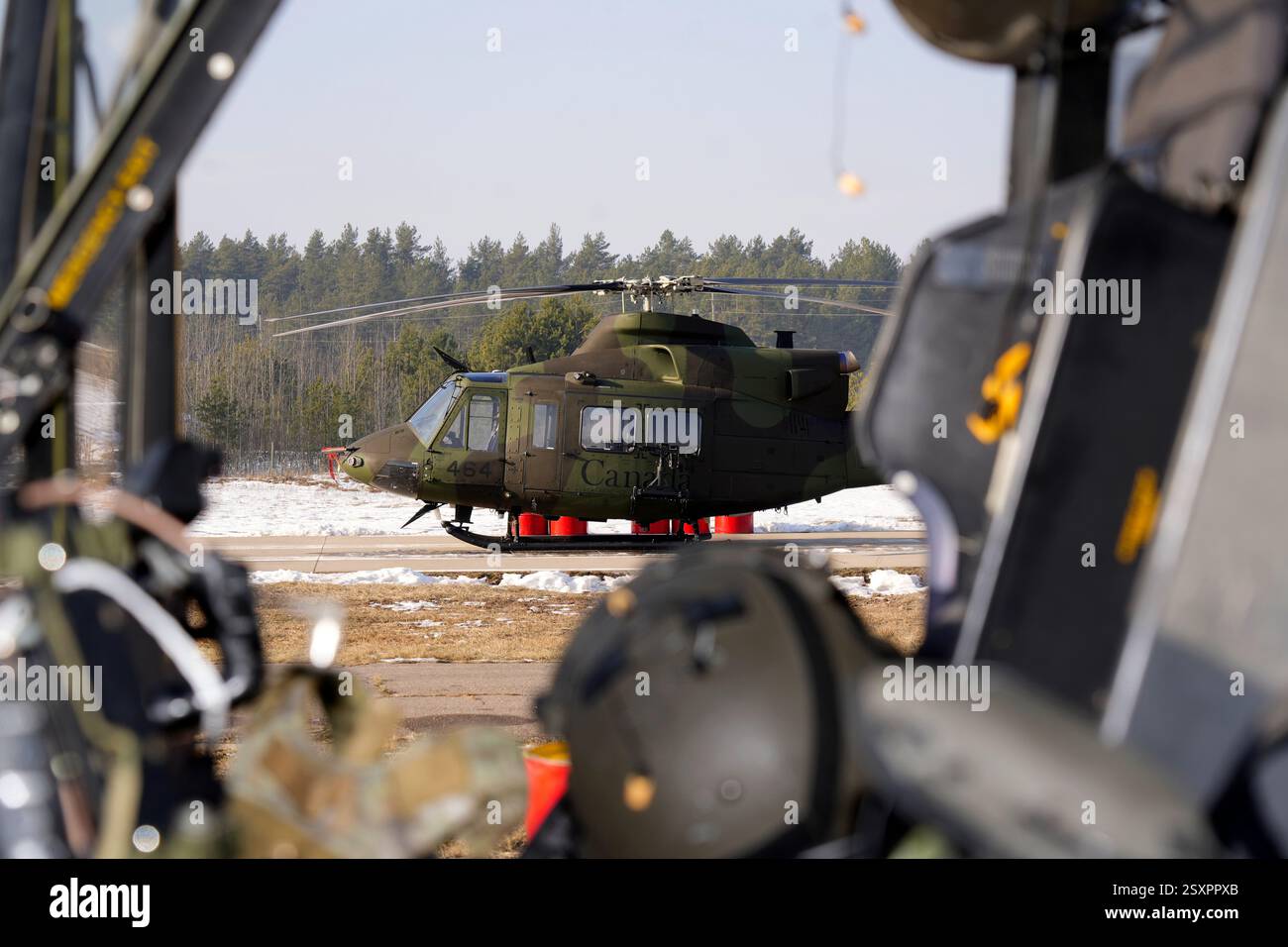 Adazi, Vidzeme Region, Latvia. 25th Feb, 2025. Canadian army CH-146 ...