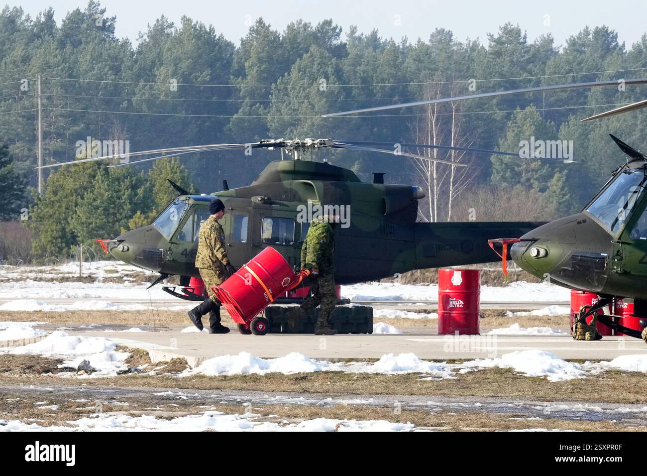 Adazi, Vidzeme Region, Latvia. 25th Feb, 2025. Canadian army servicemen ...
