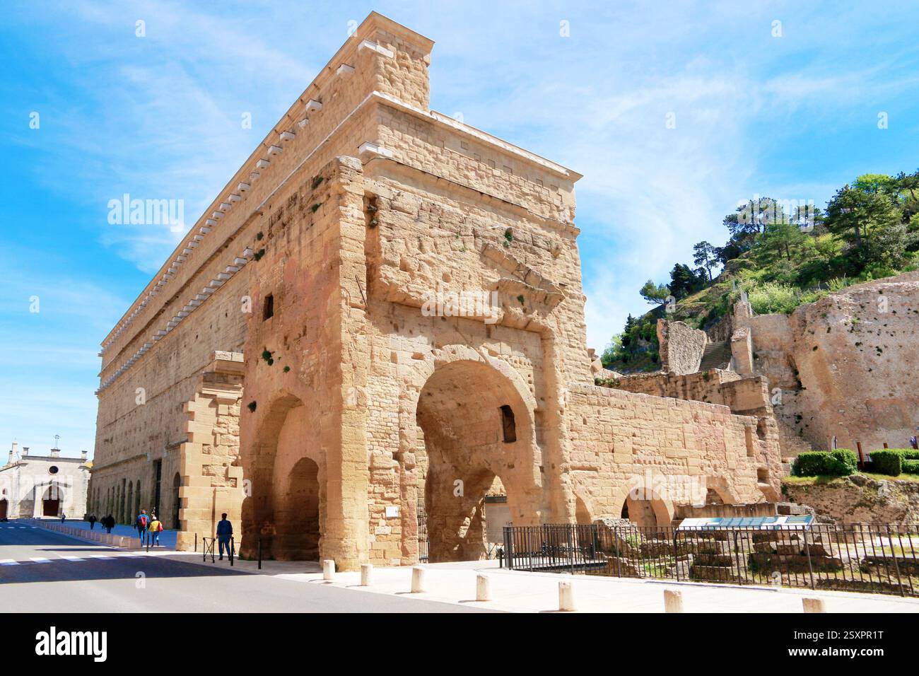 Overview of the Orange Roman Theater in its surroundings Stock Photo ...