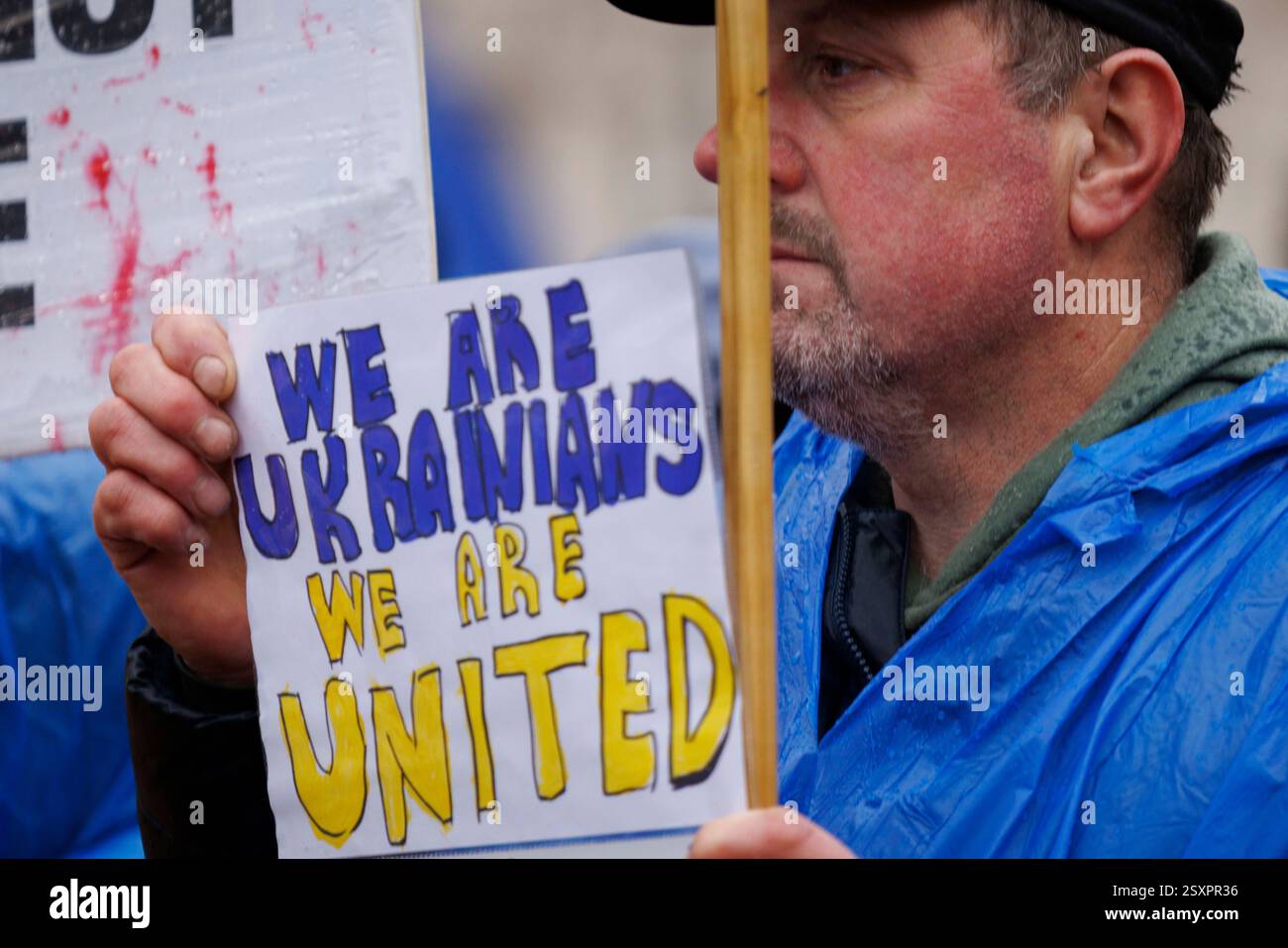 Portland, USA. 24th Feb, 2025. Several hundred people supporting the ...