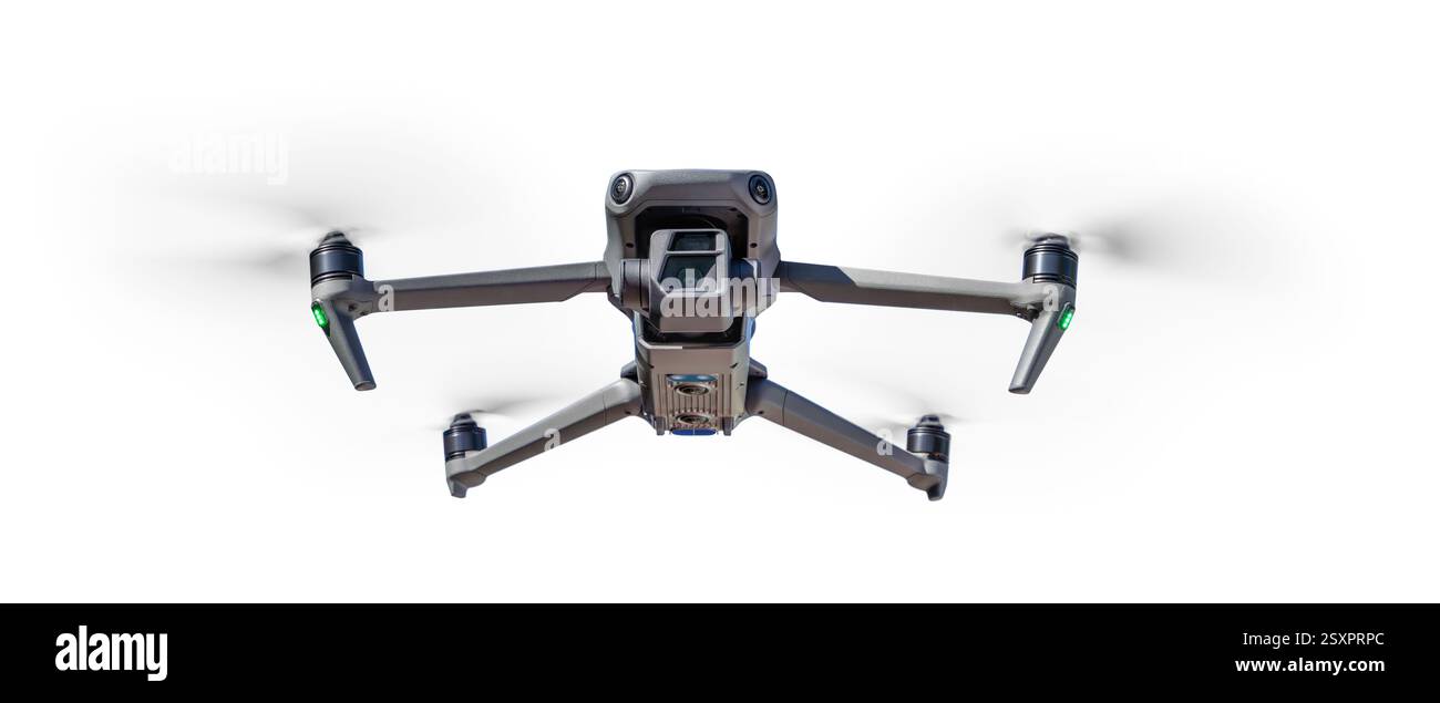 Aerial drone flying overhead view Cut Out Stock Images & Pictures - Alamy