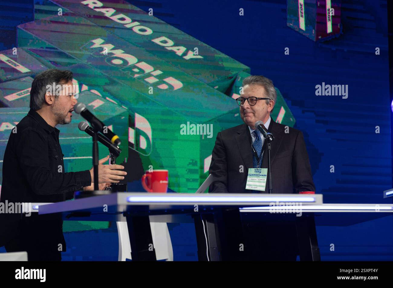 During World Radio Day in Milan, Italy, on February 20, 2025, the ...