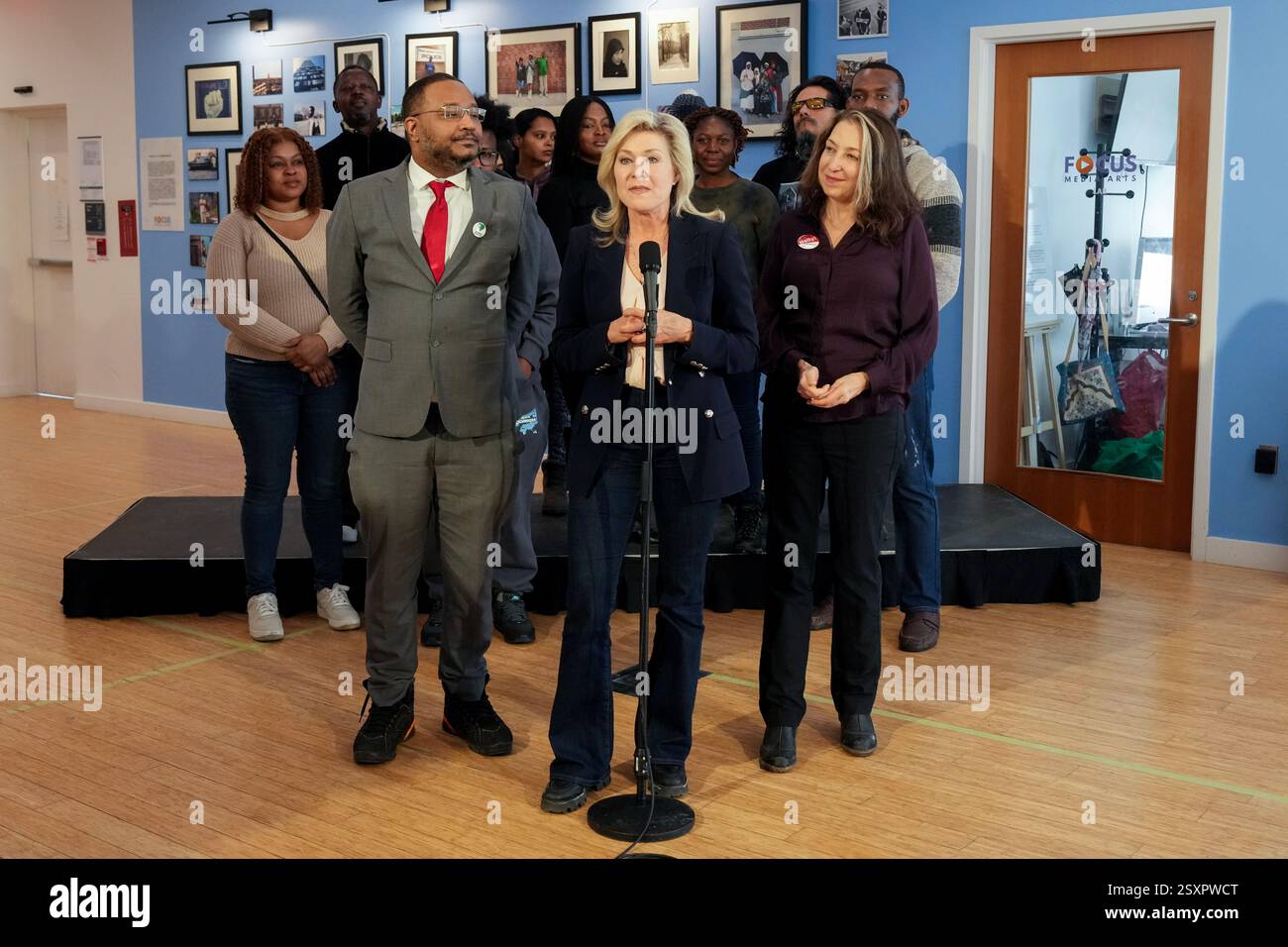 Toronto, Can. 25th Feb, 2025. Ontario Liberal Leader Bonnie Crombie ...