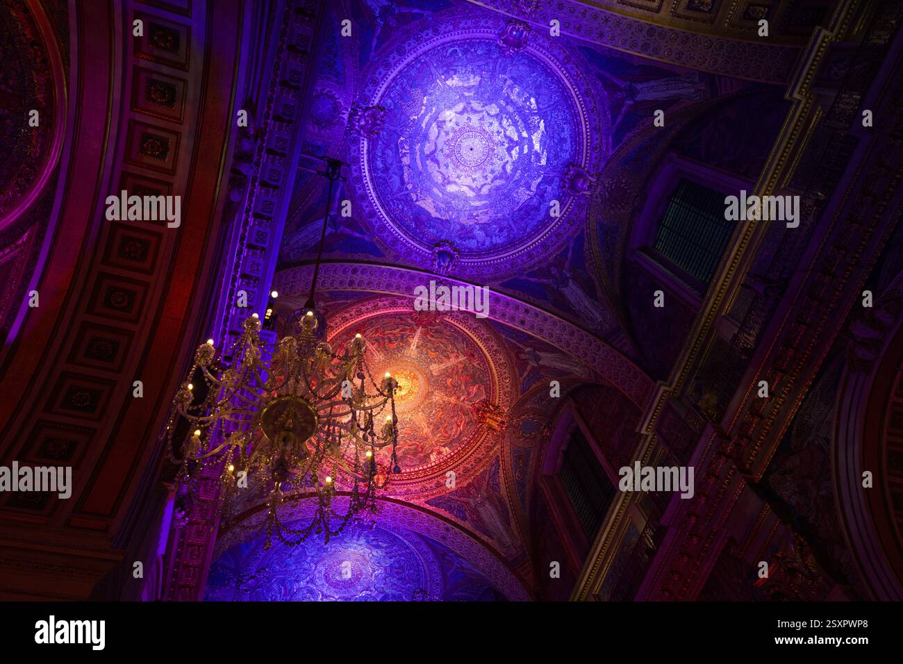 The ceiling of St. Paul's Cathedral lit for the Luminous light ...