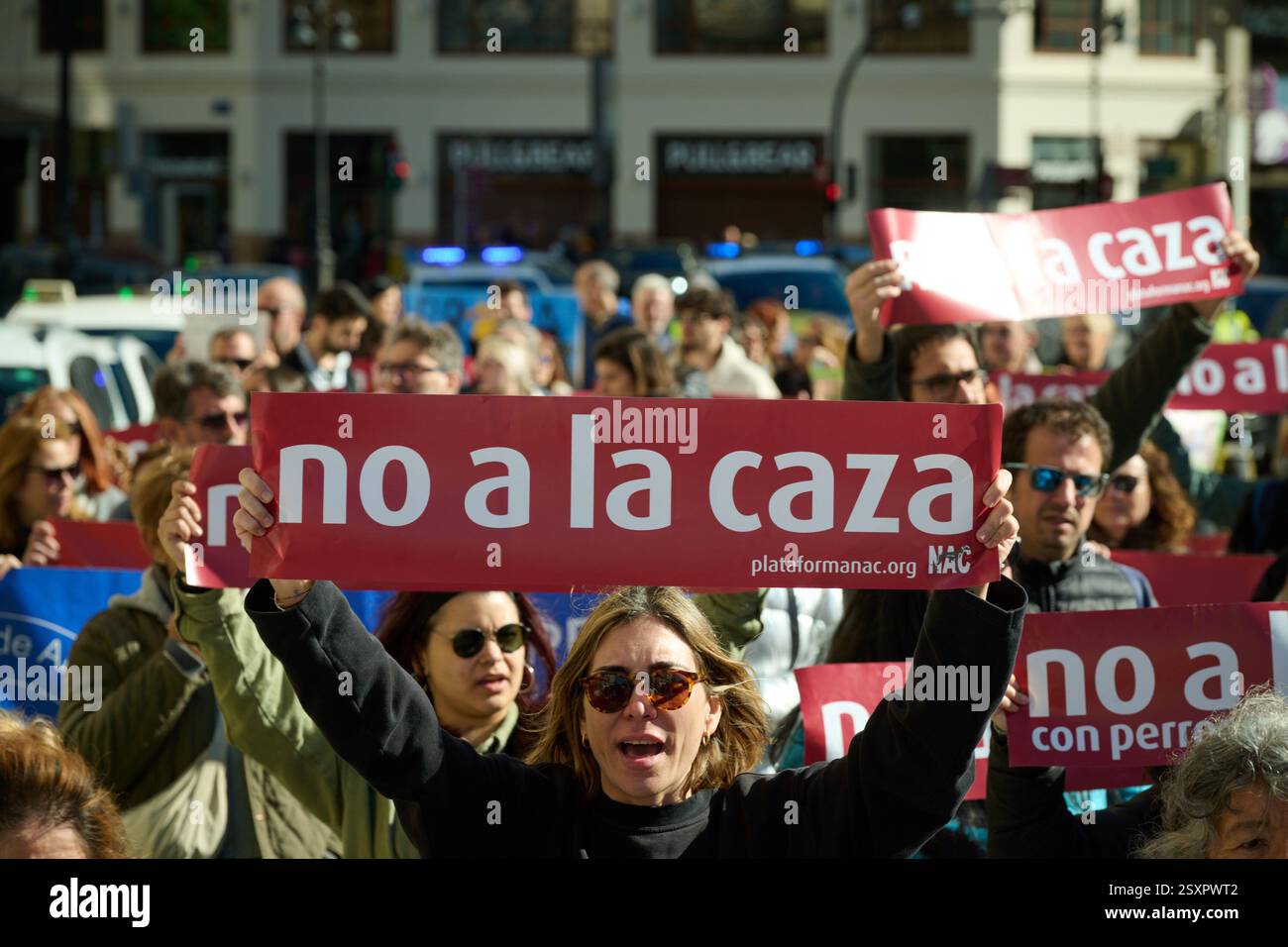 Valencia, Spain. 02nd Feb, 2025. People take part in a protest against ...