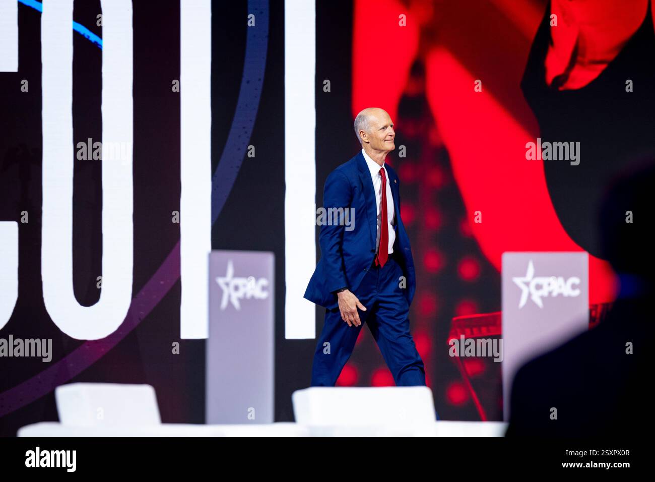 NATIONAL HARBOR, MD, USA — February 20 2025: U.S. Senator Rick Scott (R ...