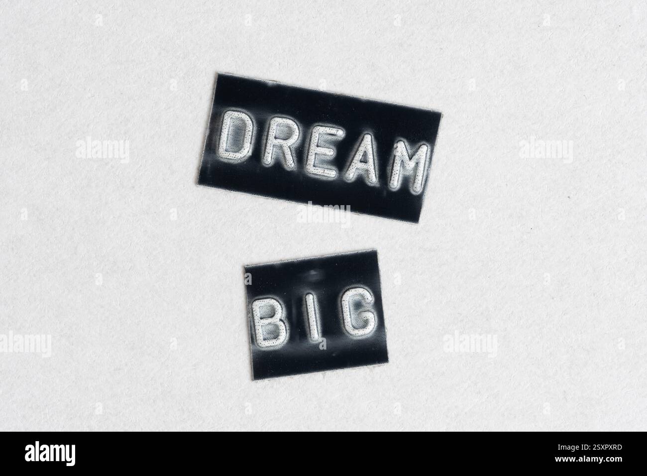Word dream big written in black and white on white background Stock ...