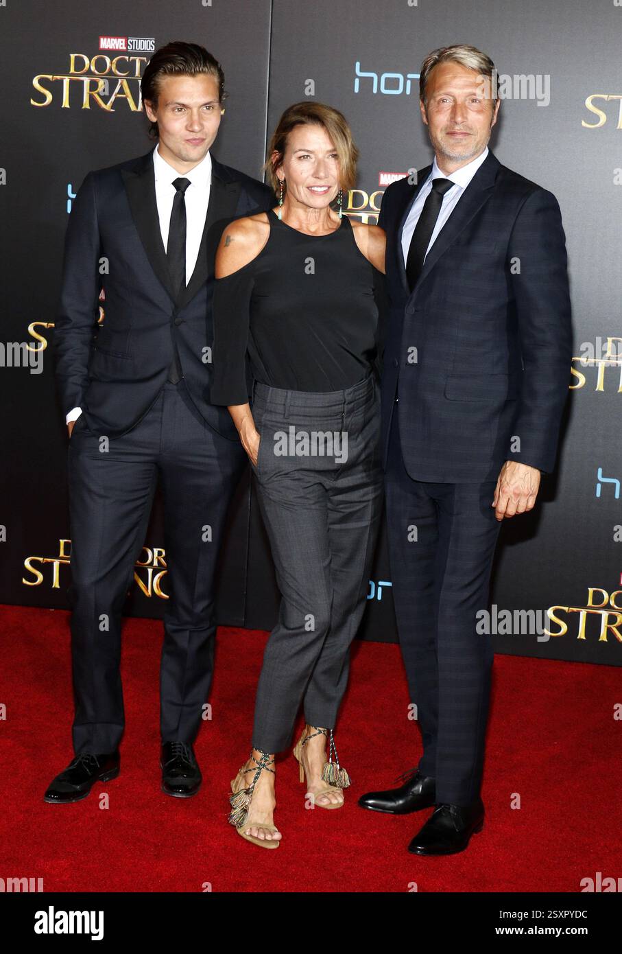 Mads Mikkelsen, Hanne Jacobsen and Carl Jacobsen Mikkelsen at the World ...