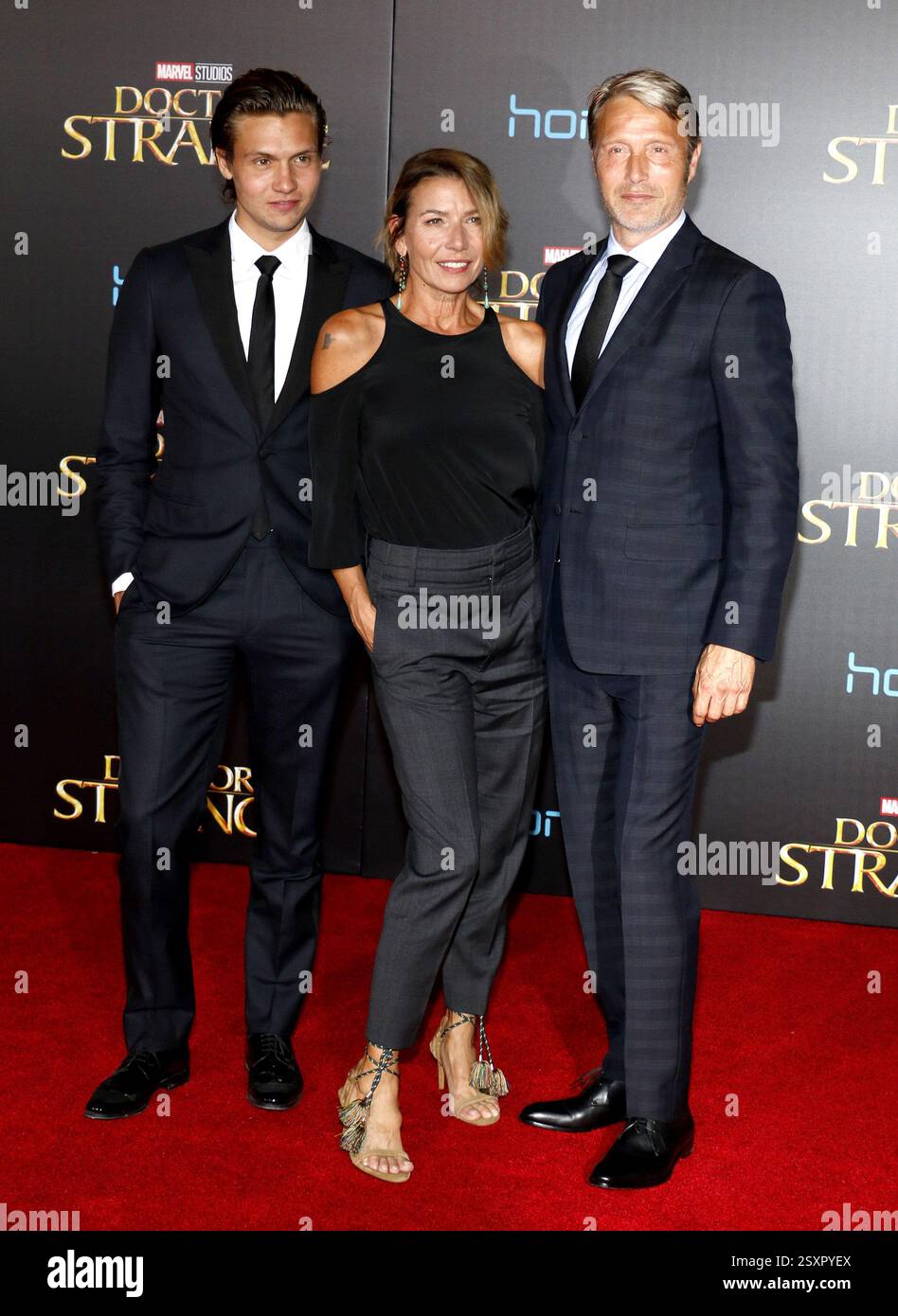 Mads Mikkelsen, Hanne Jacobsen and Carl Jacobsen Mikkelsen at the World ...