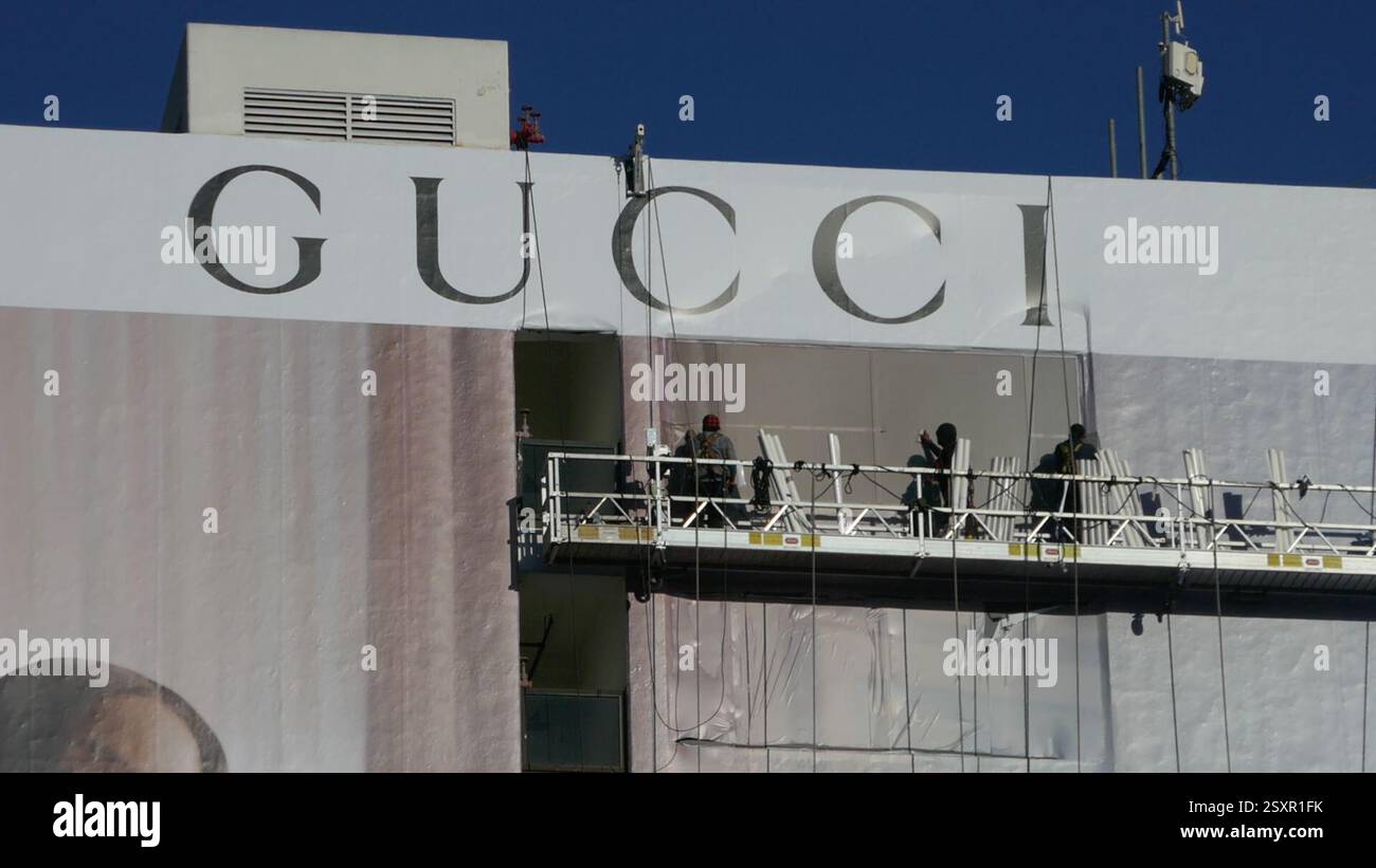 Los Angeles, California, USA 24th February 2025 Gucci Billboard Mural ...