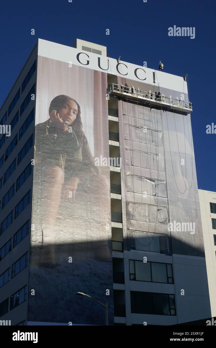 Los Angeles, California, USA 24th February 2025 Gucci Billboard Mural ...