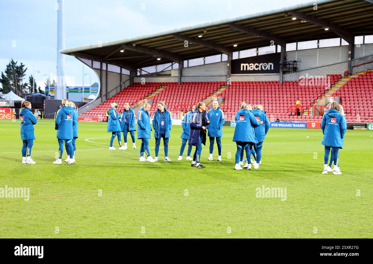 SToK Cae Ras, Wrexham, UK. 25th Feb, 2025. UEFA Womens Nations League ...