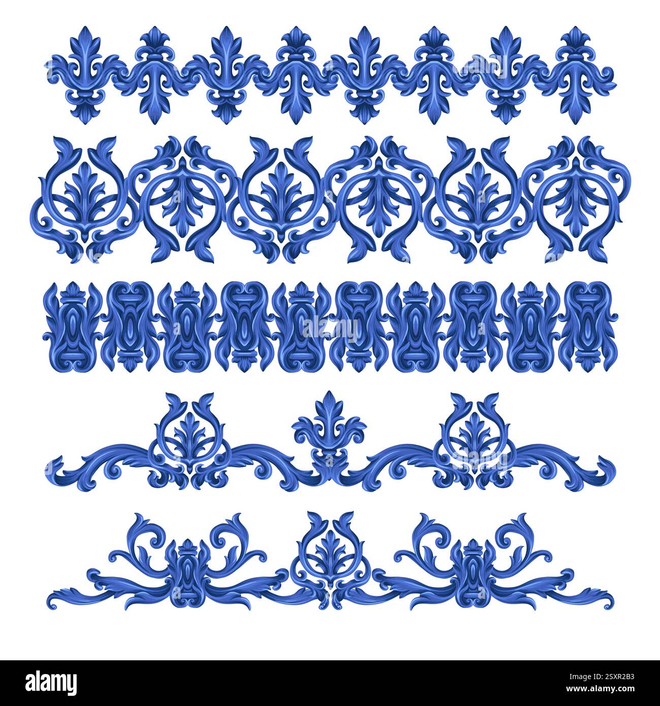 Baroque vintage elements isolated. Vector Stock Vector Image & Art - Alamy